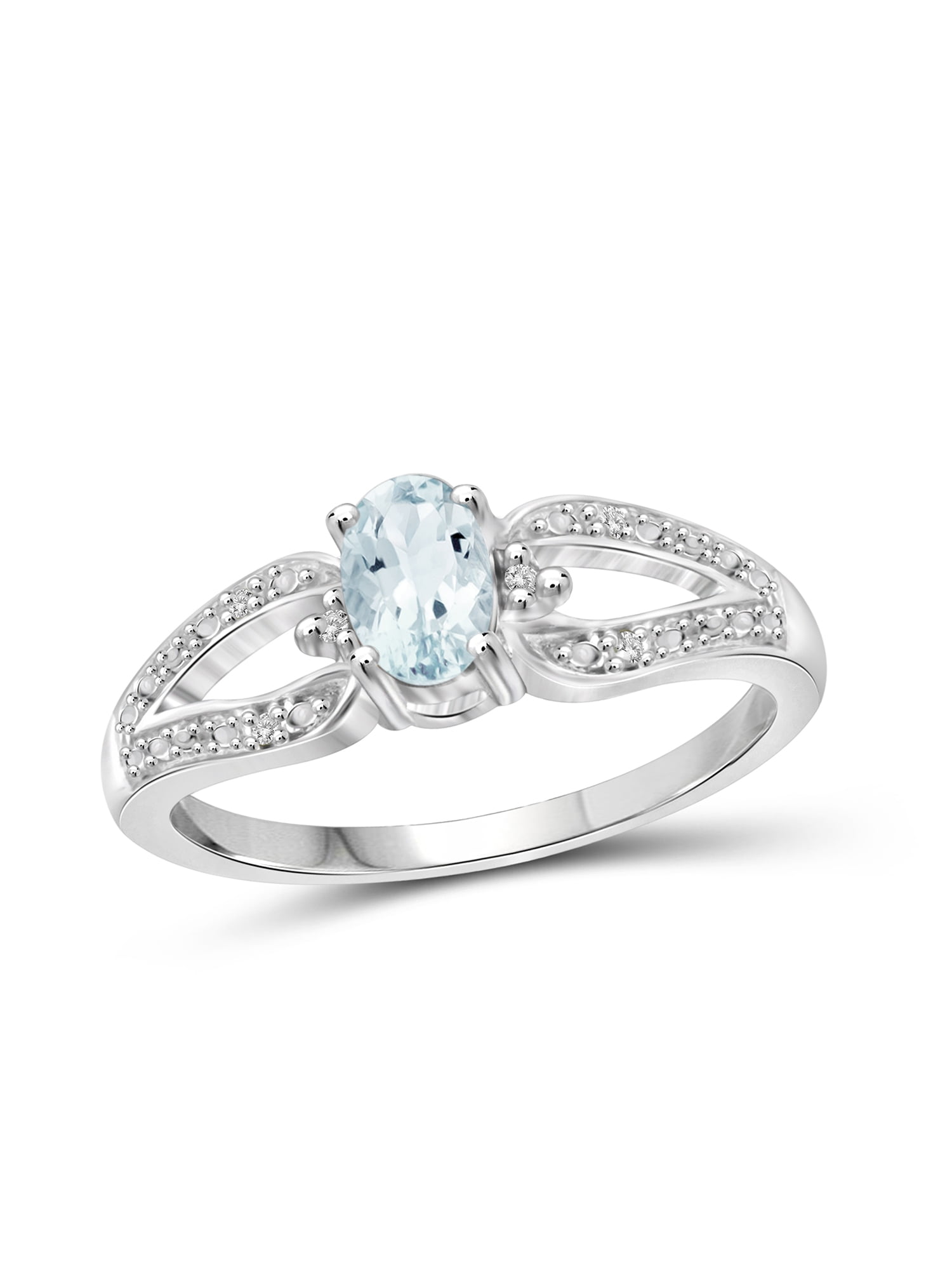 JewelersClub Aquamarine Ring Birthstone Jewelry – 0.45 Carat Aquamarine ...