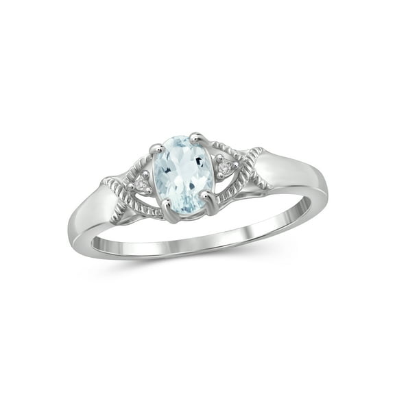 JewelersClub Aquamarine Ring Birthstone Jewelry – 0.45 Carat Aquamarine ...