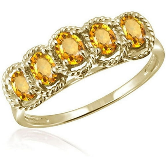 JewelersClub Citrine Ring Birthstone Jewelry – 1.10 Carat Citrine 0.925 ...