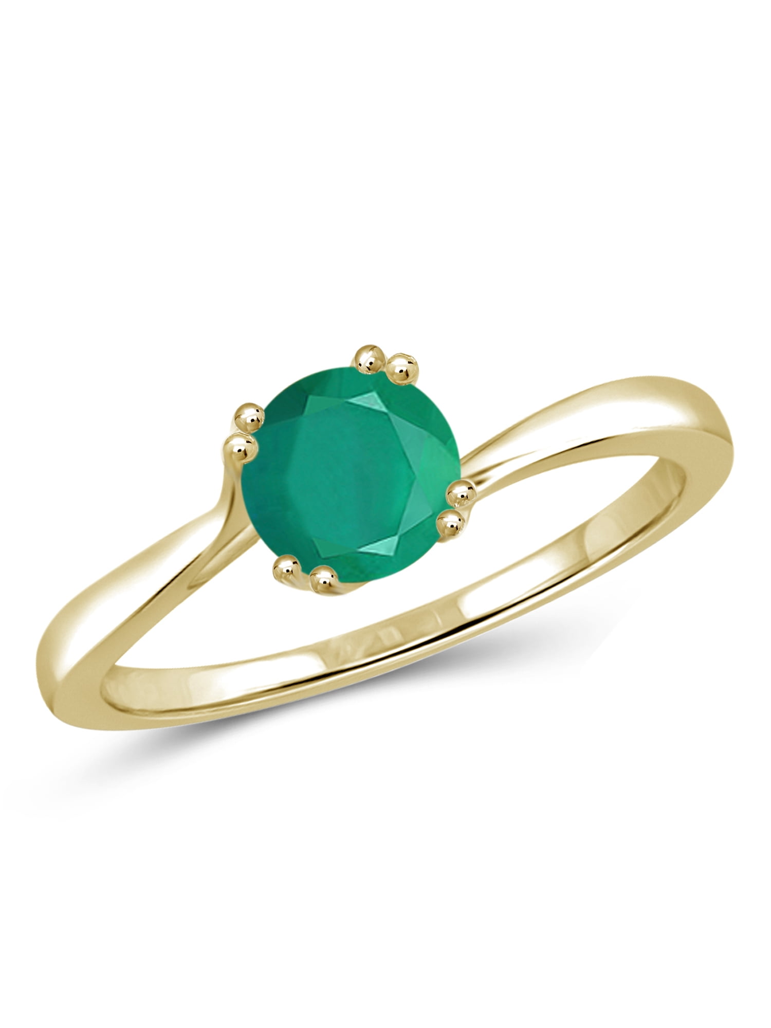 JewelersClub Emerald Ring Birthstone Jewelry – 0.45 Carat Emerald 14K ...