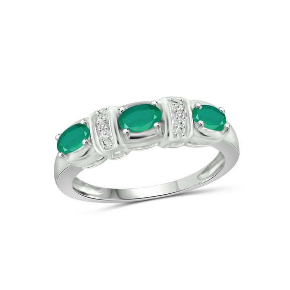 JewelersClub Emerald Ring Birthstone Jewelry – 0.45 Carat Emerald 0.925 ...