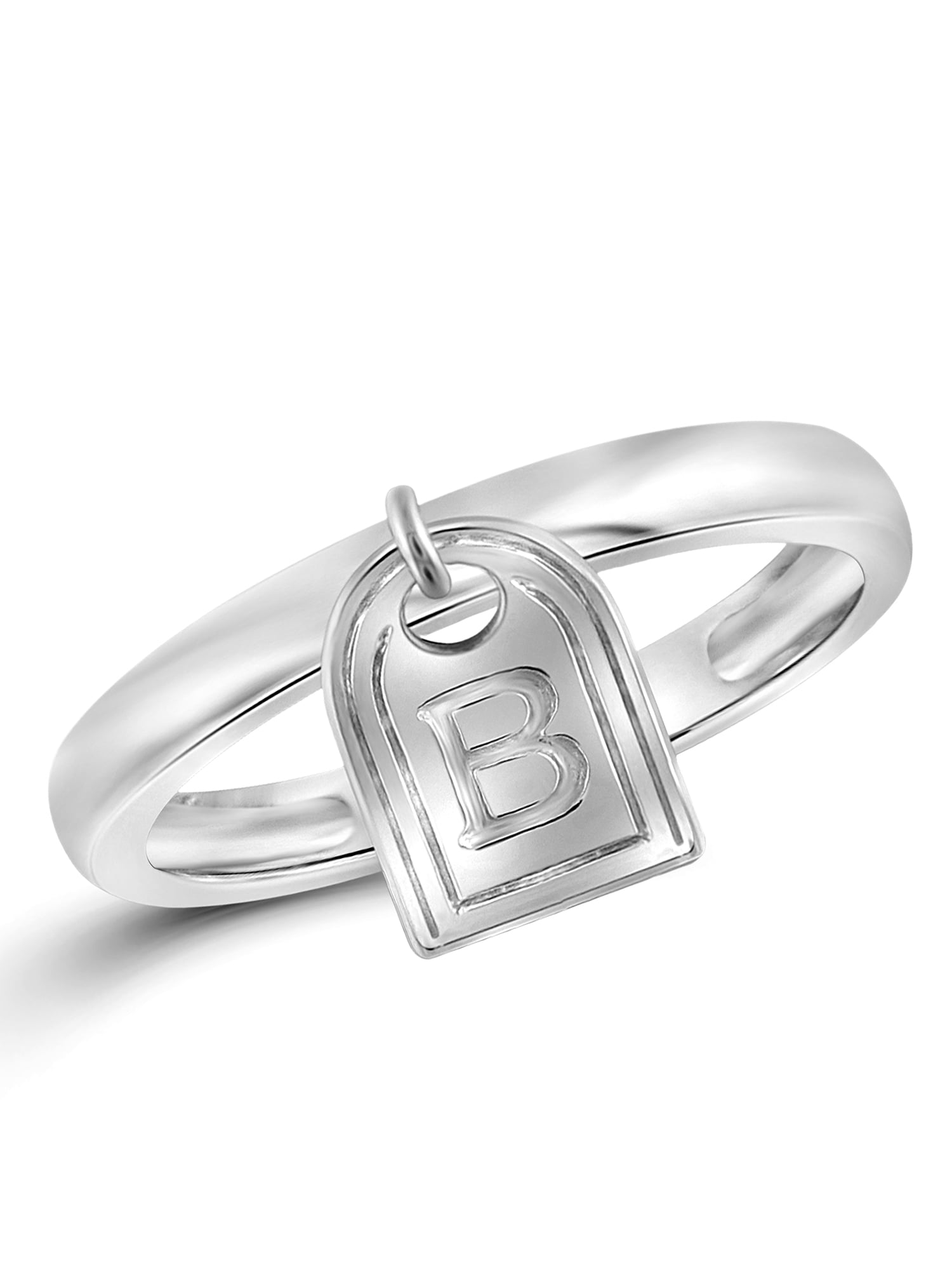 JewelersClub Initial Letter Ring for Women | Customizable Sterling ...
