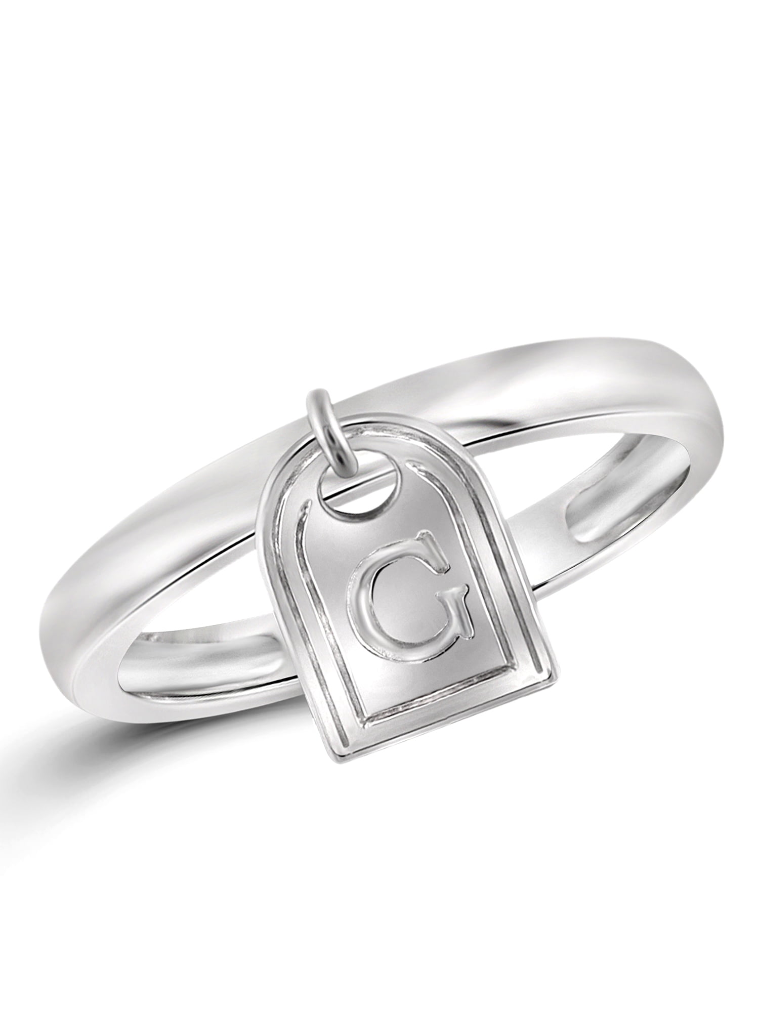 JewelersClub Initial Letter Ring for Women | Customizable Sterling ...