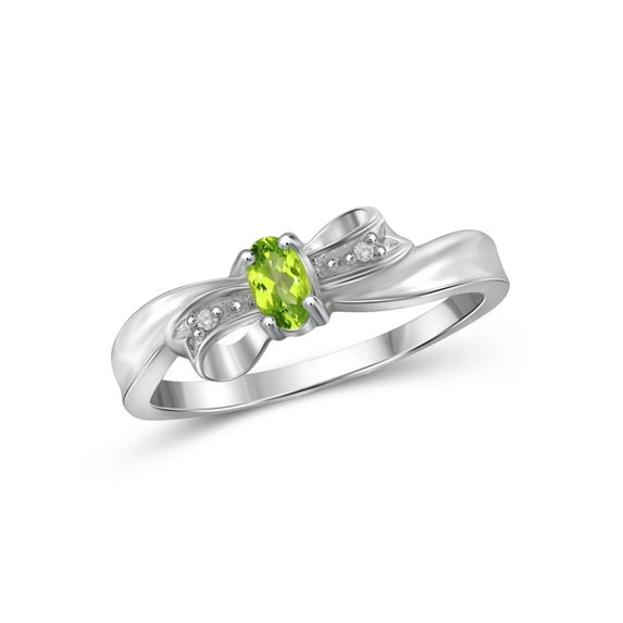 JewelersClub Peridot Ring Birthstone Jewelry – 0.20 Carat Peridot 0.925 ...