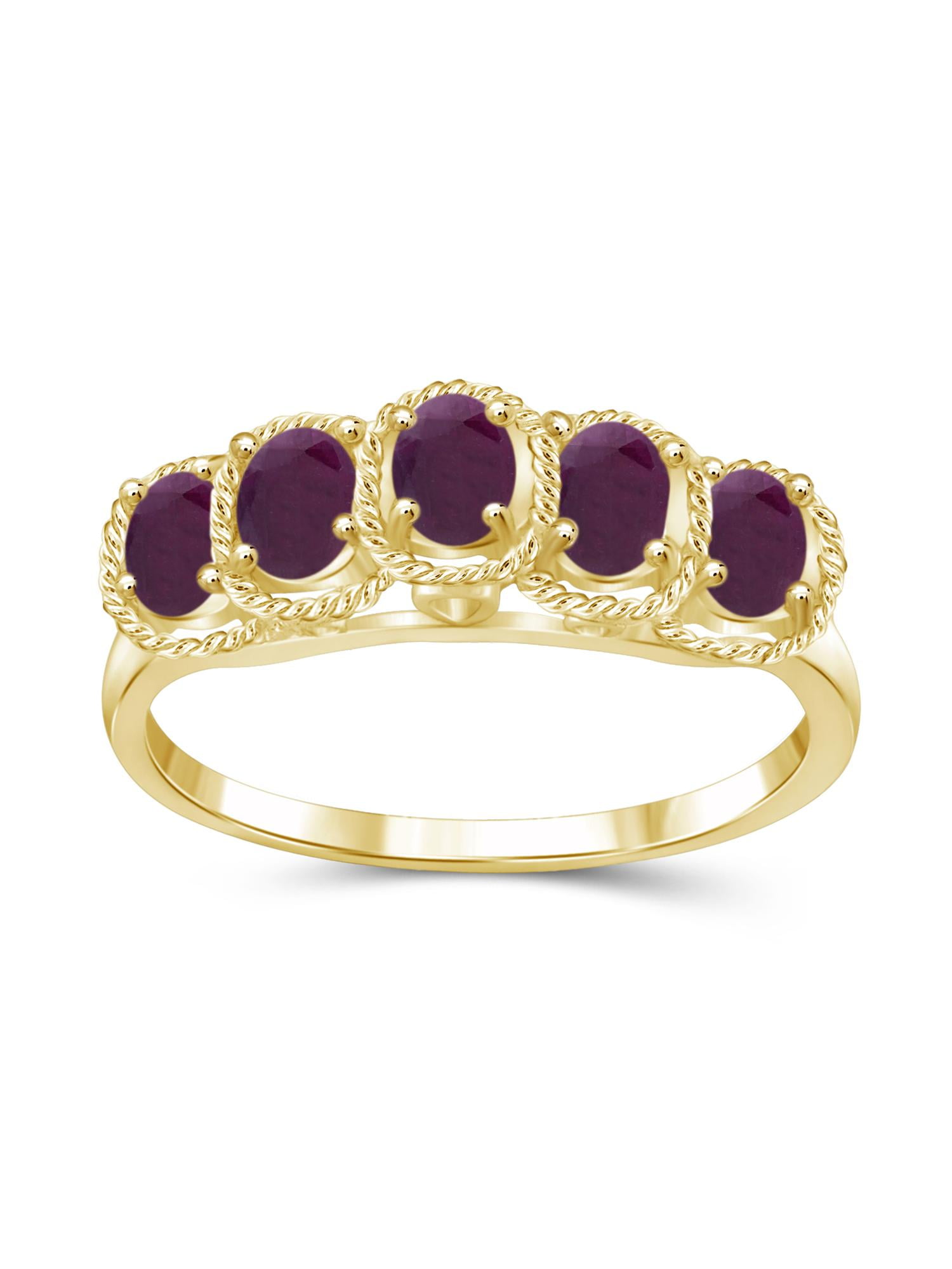 JewelersClub Ruby Ring Birthstone Jewelry – 1.00 Carat Ruby 14K Gold ...