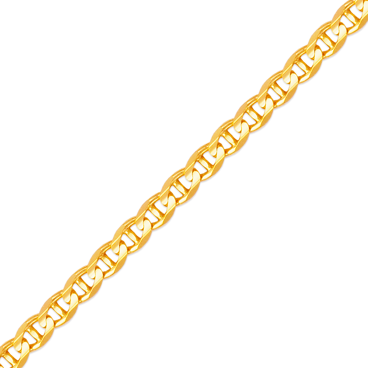 Nuragold 14k Yellow Gold Solid 7.5mm Anchor Mariner Link Chain Necklace ... Nuragold 14k Yellow Gold Solid 7.5mm Anchor Mariner Link Chain Necklace ...