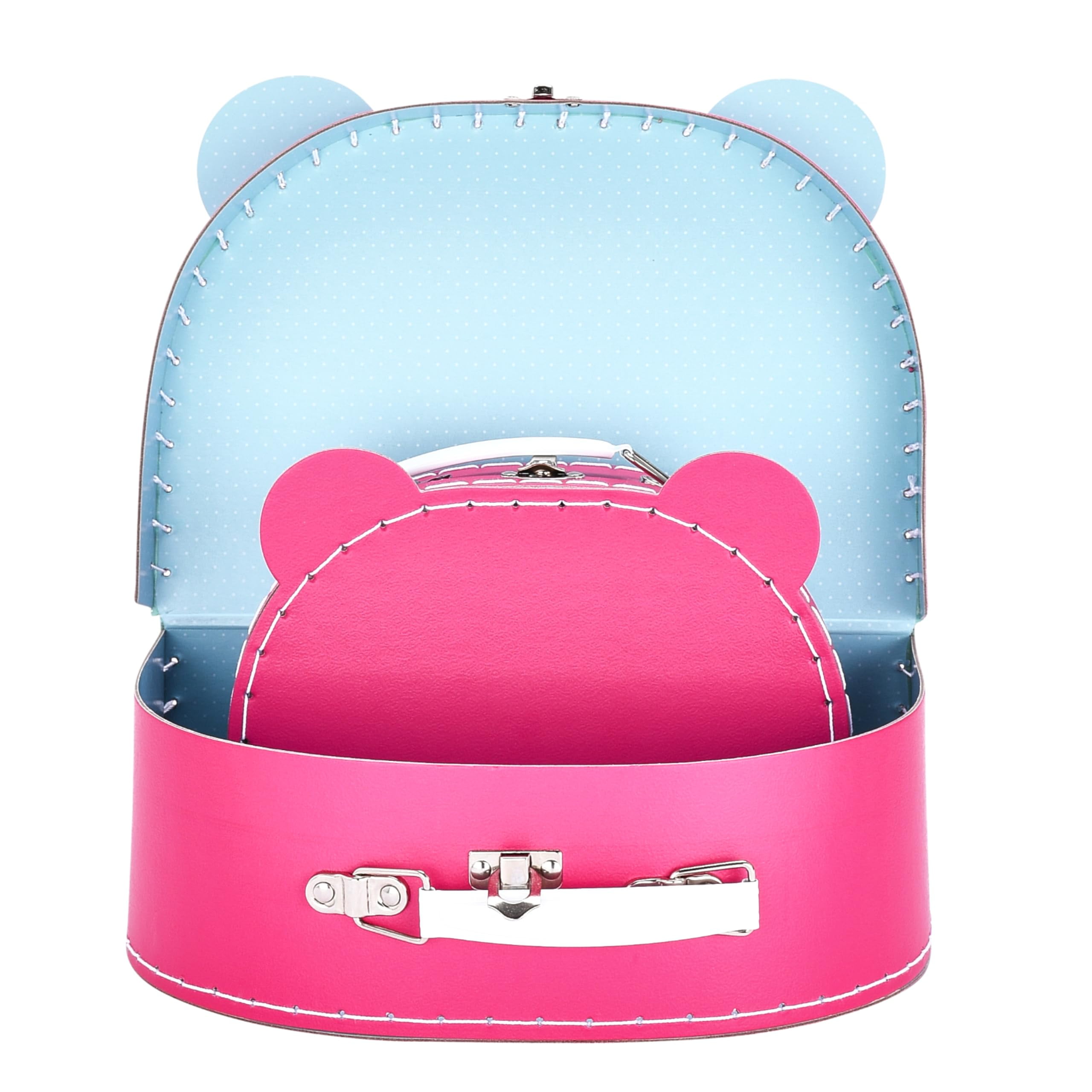 Jewelkeeper Decorative Suitcase Box - Set of 2 Paperboard Suitcases for ...