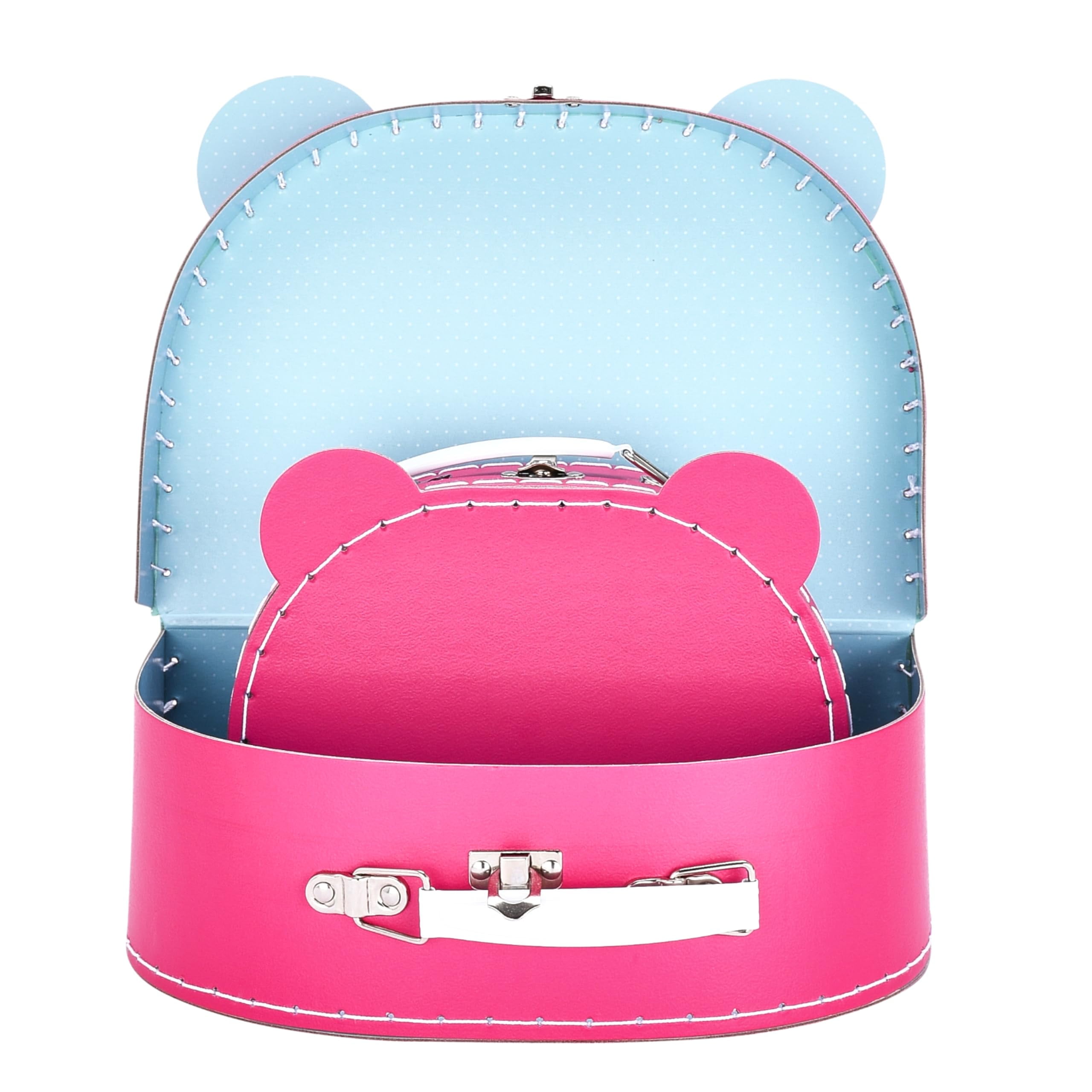 Jewelkeeper Decorative Suitcase Box - Set of 2 Paperboard Suitcases for ...