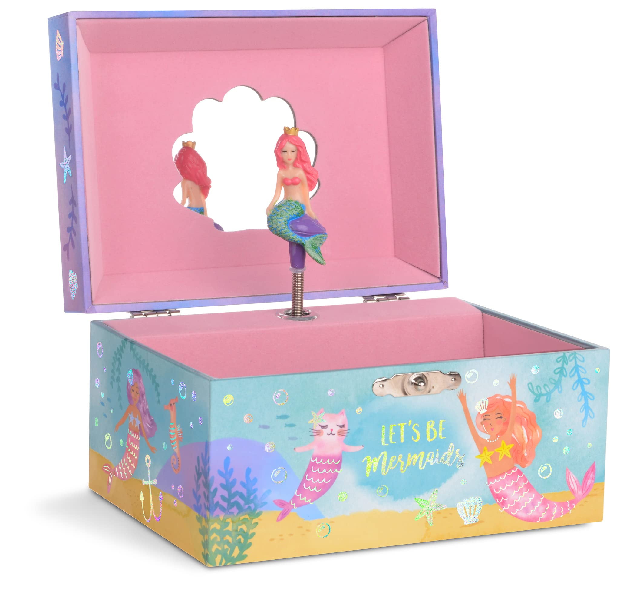 Jewelkeeper Kids' Musical Rainbow Mermaid Jewelry Box for Children ...