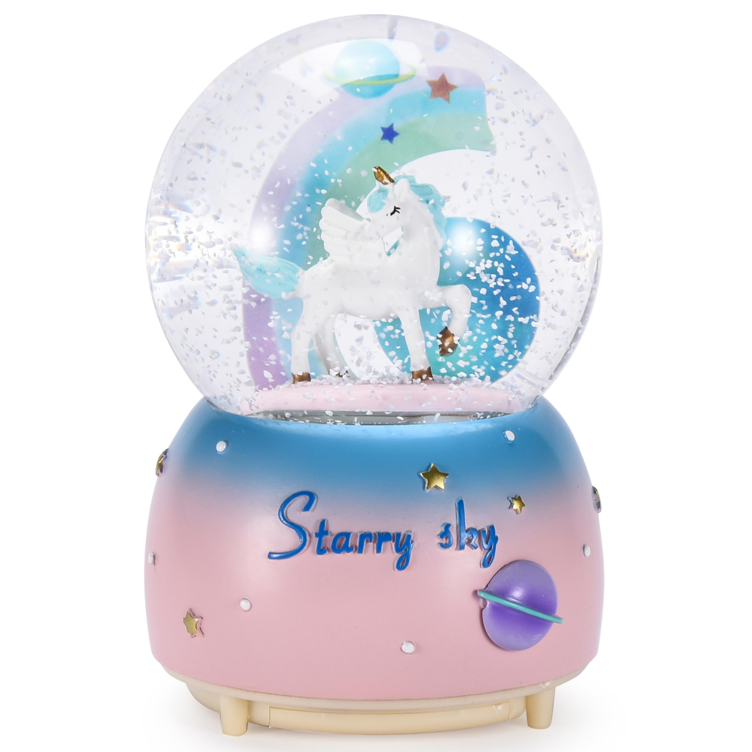 Jewelkeeper Unicorn Snow Globes for Kids - Pink Snow Globe for Girls ...