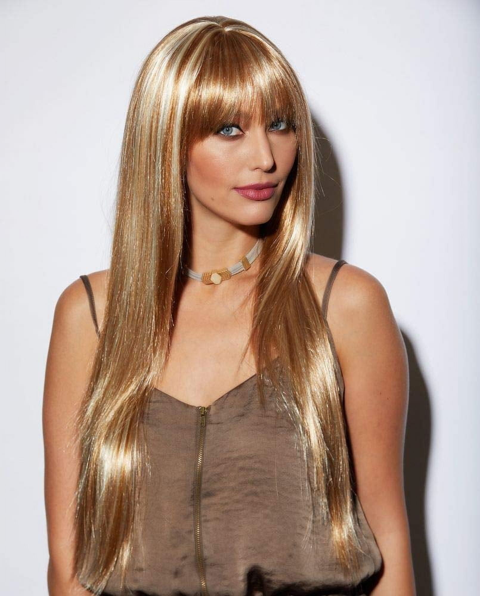 Jewell Blush Wig Color Frosted Blonde - Sepia Wigs 30" Long Straight ...