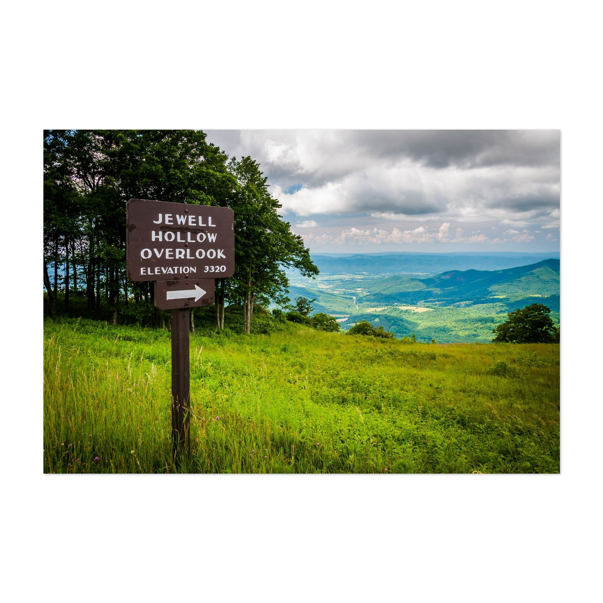 Jewell Hollow Overlook 01 - Virginia Photography Unframed Wall Art ...