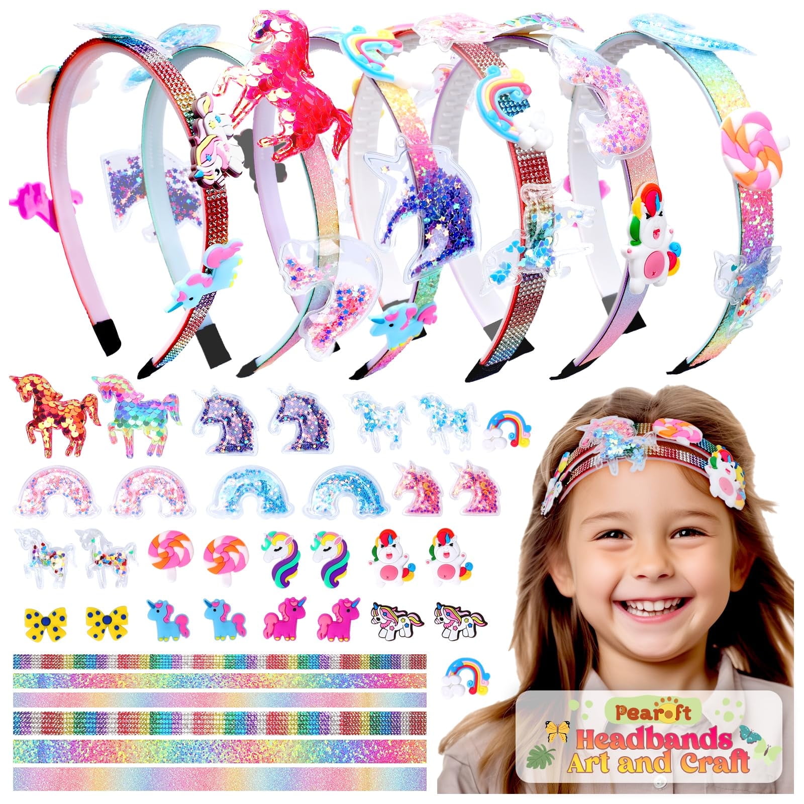 Girls Headbands Toys Age 5 6 7 8 Hair Accessories Making Kits for Girls ...