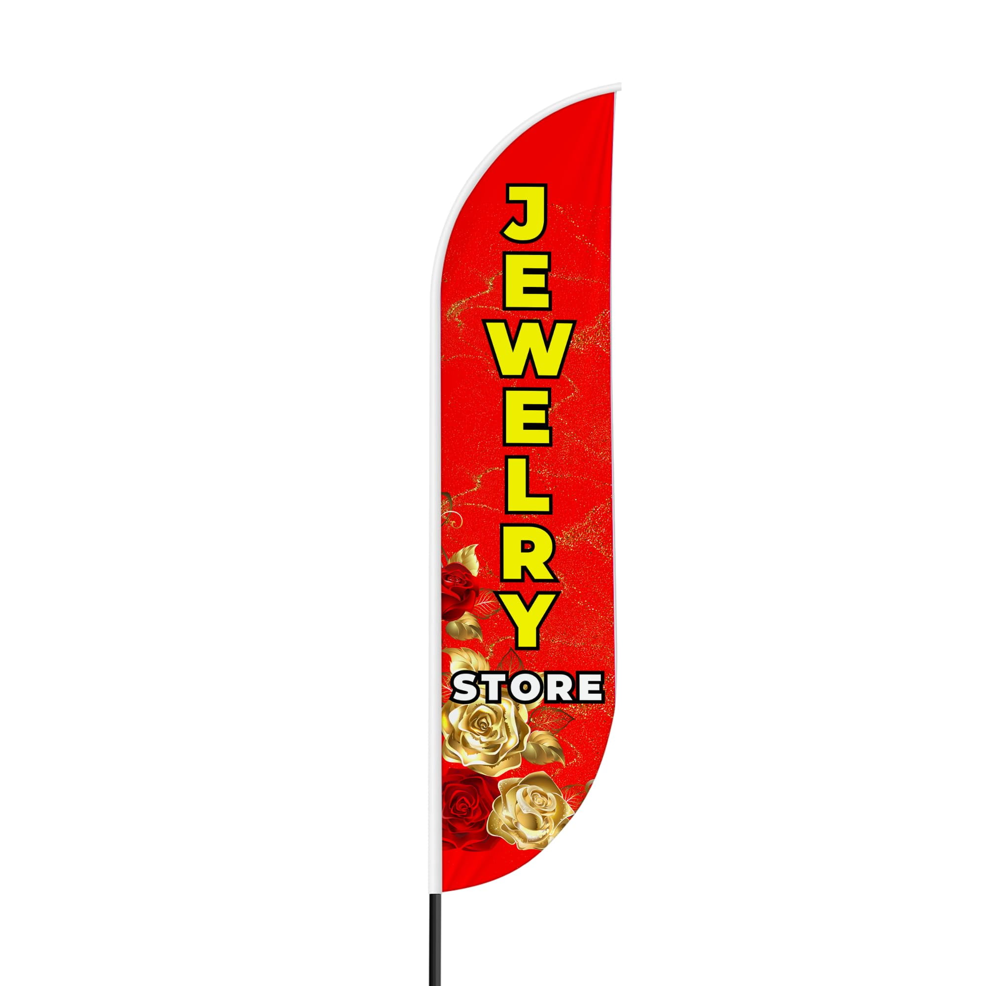 Jewellery Store Sign feather flag for Outdoor by Mavis Printing | 11.5 ...