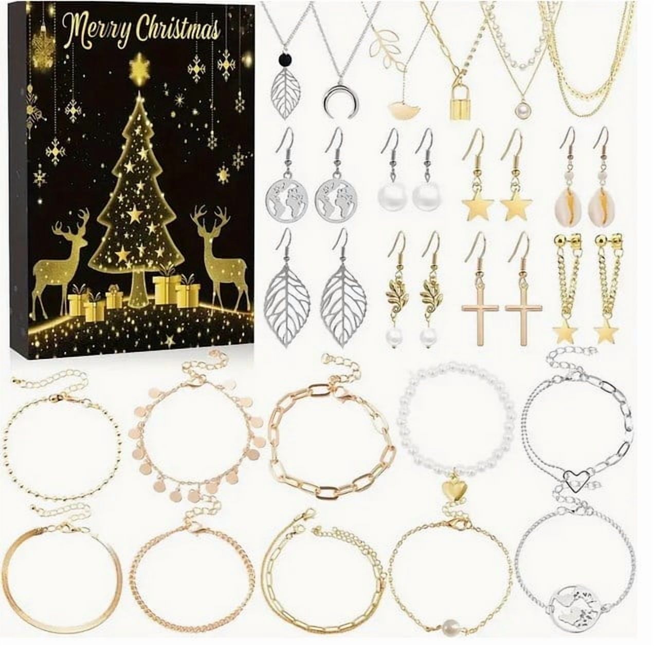 Jewelry Advent Calendar 2025, 24 Days Countdown Calendar for Adult ...