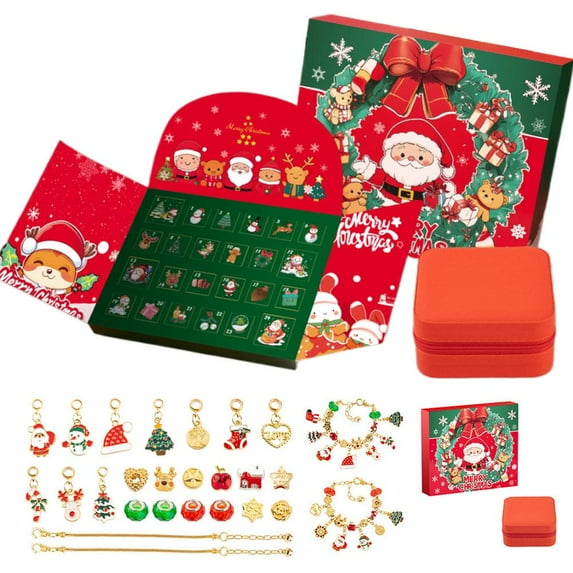 Jewelry Advent Calendar 2025 Elf-Themed Christmas Bracelet-Making ...