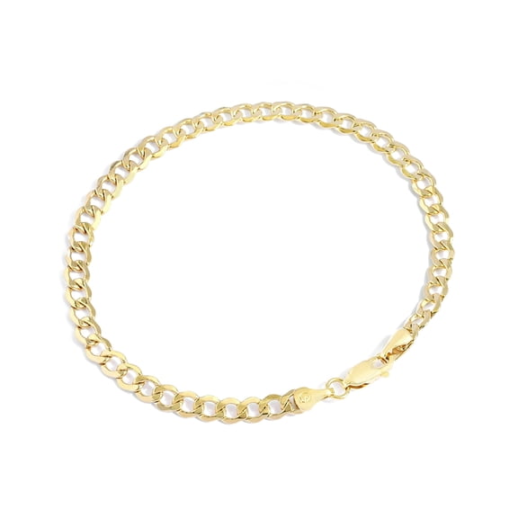 14k Yellow Gold Big Heavy 7.75mm 8.5in Solid Hand-Polished Cuban Curb ...