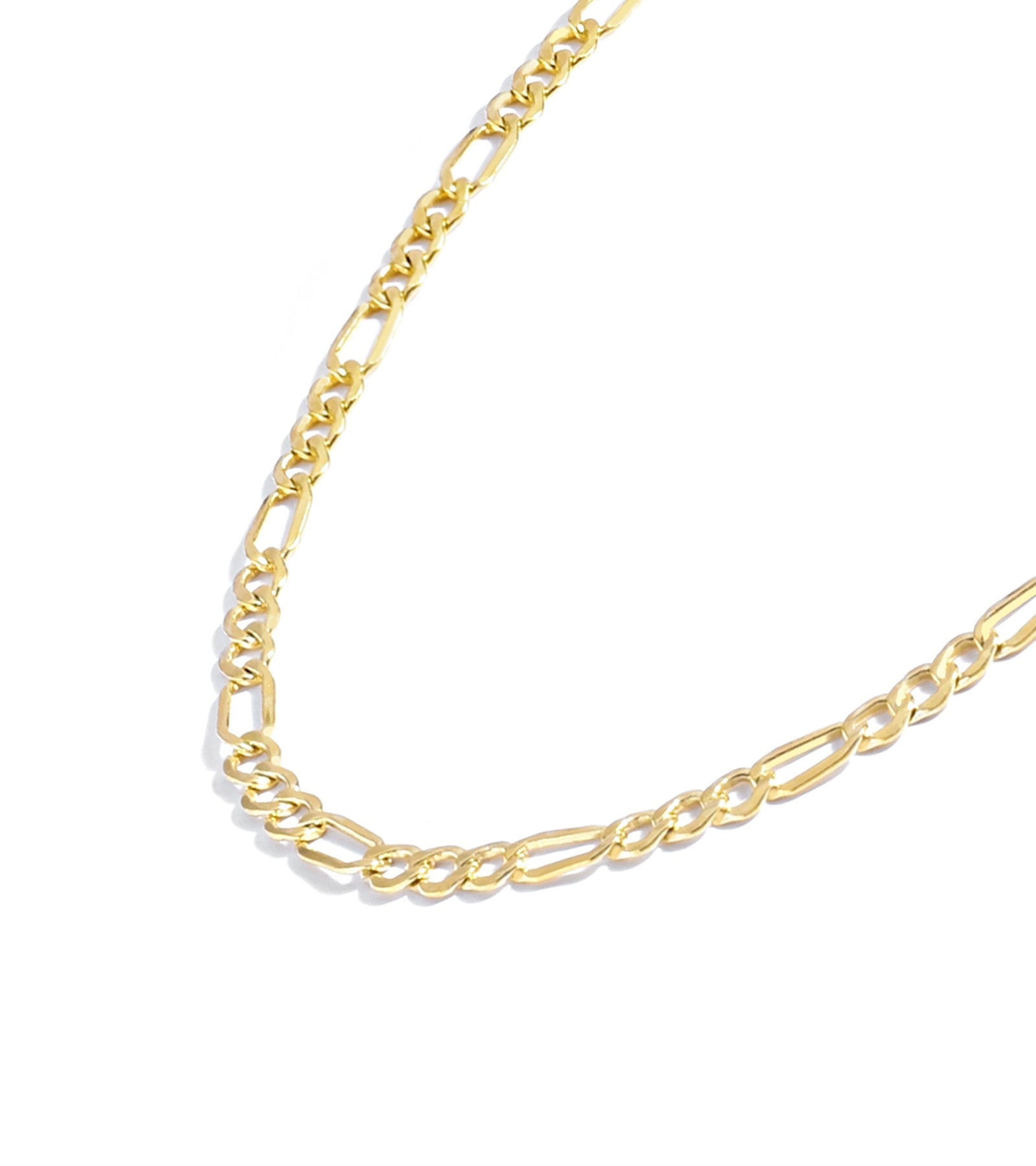 Jewelry Atelier 14K Solid Yellow Gold Figaro Chain Necklace Collection ...