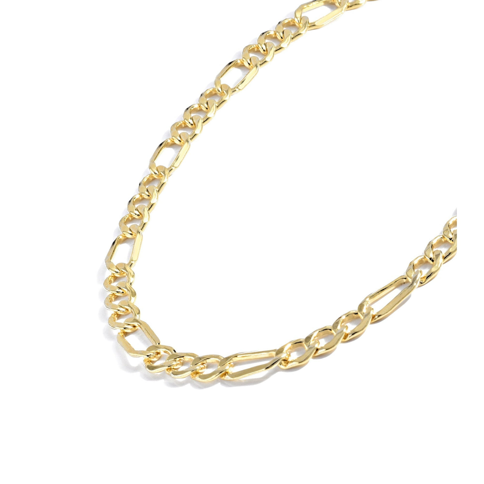 14K Solid Yellow Gold Filled Figaro Chain Necklace Collection in ...