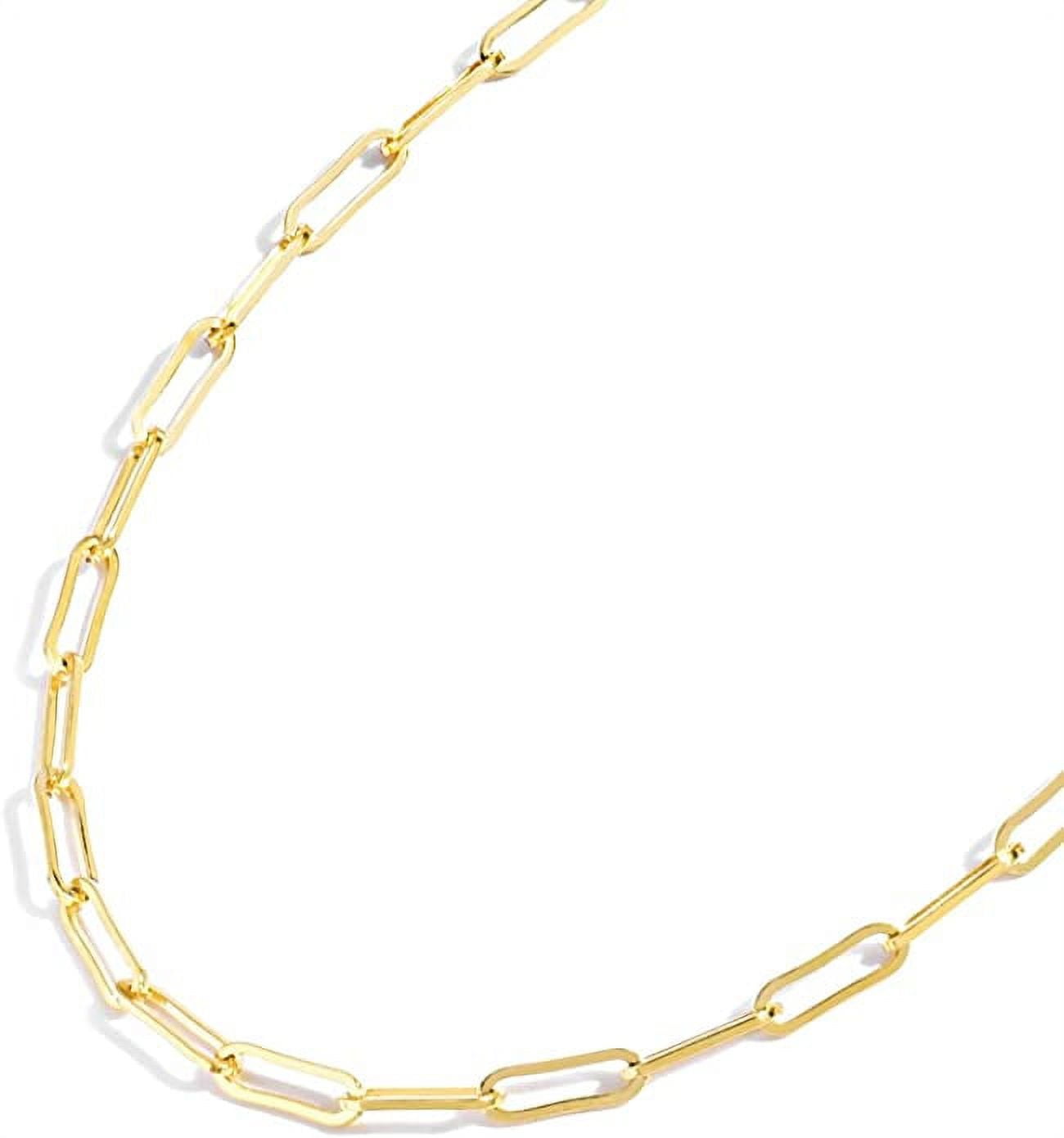 Jewelry Atelier 14K Gold Filled Paper Clip Link Chain Necklace for Men ...