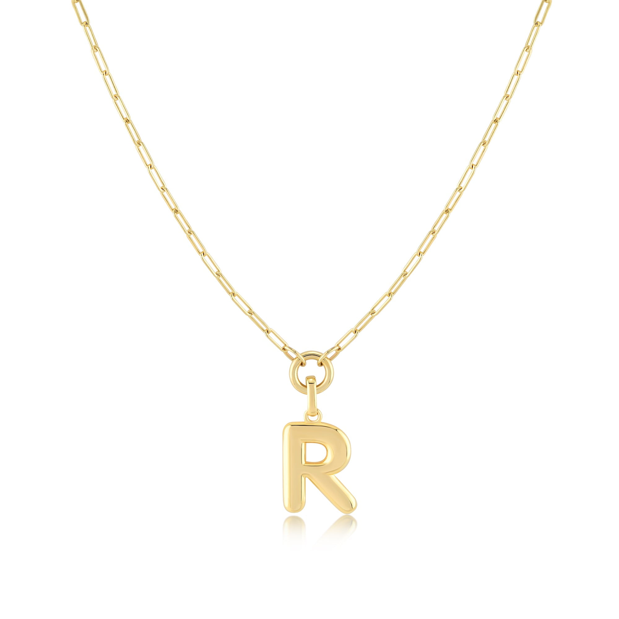 Jewelry Atelier Gold-Filled Initial Necklace for Women – Layered Initial Necklace with A-Z ...