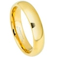 Tungsten Carbide Women's Wedding Band - 6mm Yellow Gold IP Dome Comfort ...
