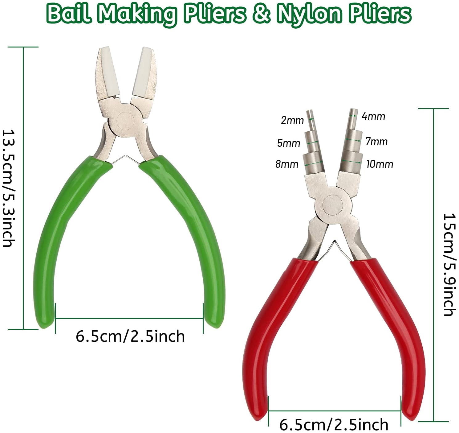 Jewelry Bail Making Pliers Sets, AngleKai 6 IN 1 Wire looper Pliers and ...