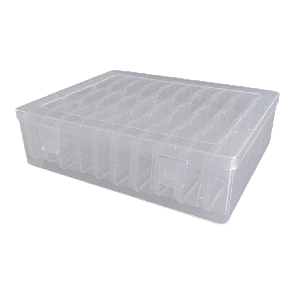 Jewelry Beading Craft Storage Cases Clear Bead Mini Boxes with Hinged ...