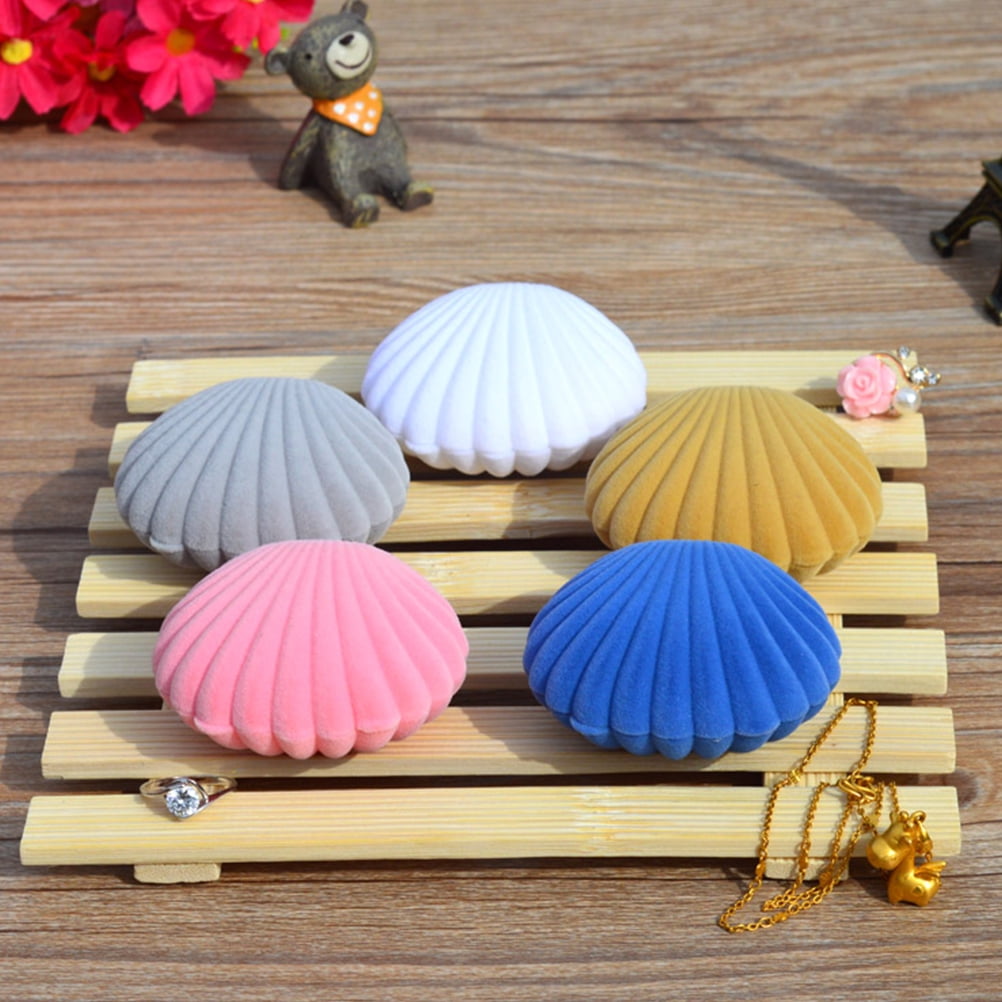 Jewelry Box 5pcs Shell Shaped Jewelry Box Lovely Earring Case Ear Stud ...