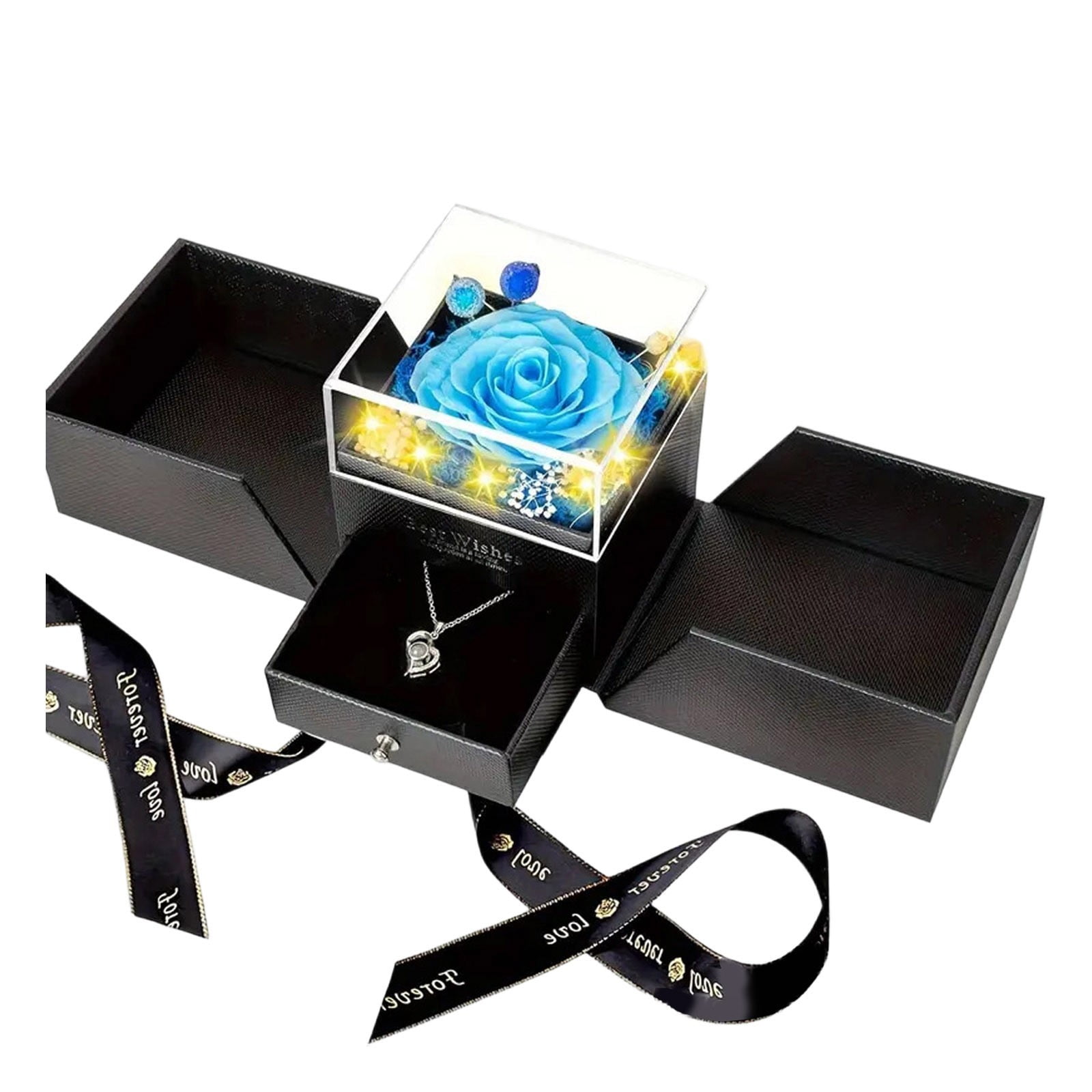 Jewelry Box Elegant Velvet Lined Jewelry Storage Organizer with ...
