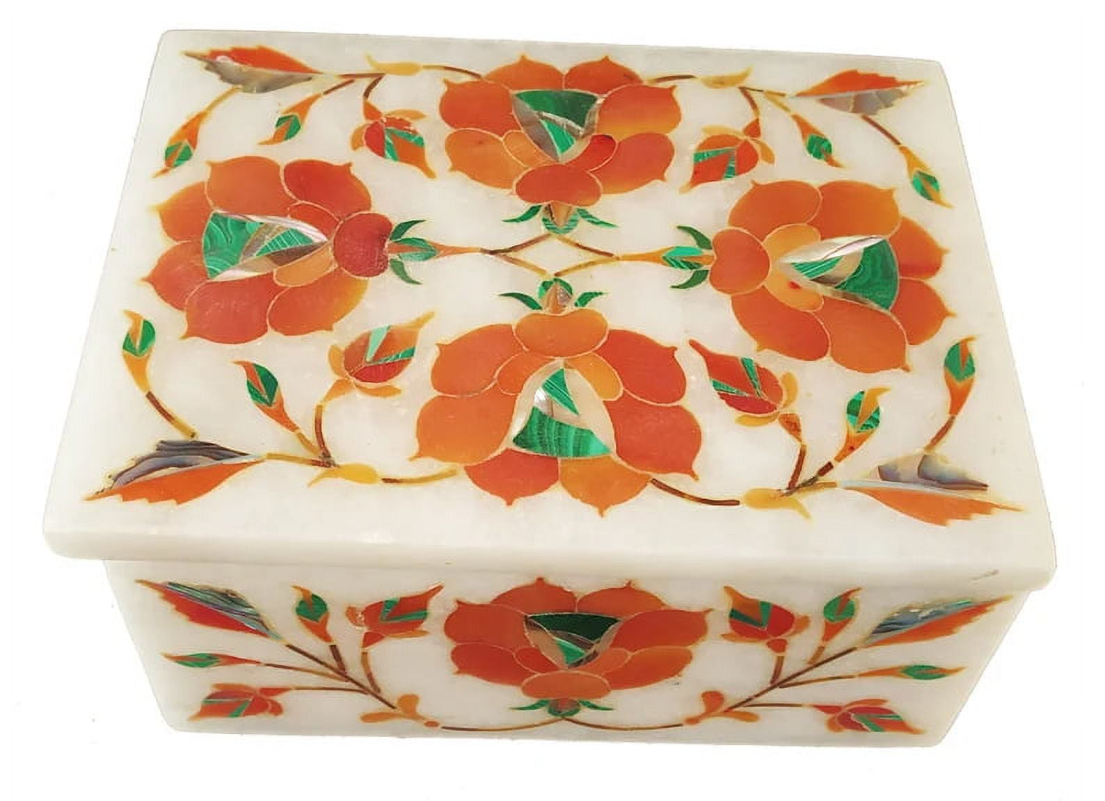 Jewelry Box Marble Inlay Box For Decoration - Walmart.com