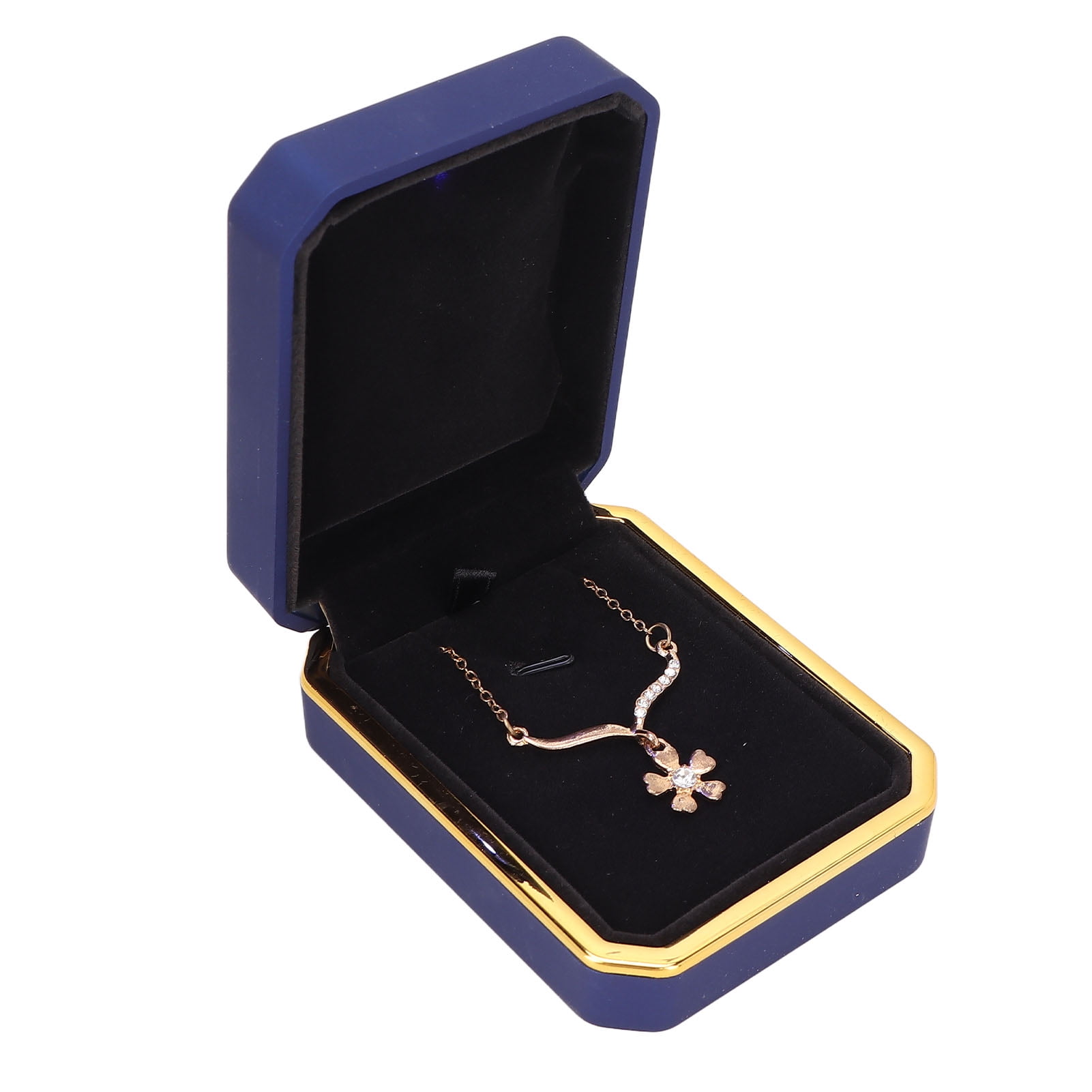 Jewelry Box, Necklace Box, Luxurious Plastic + Flocking Lining Light ...