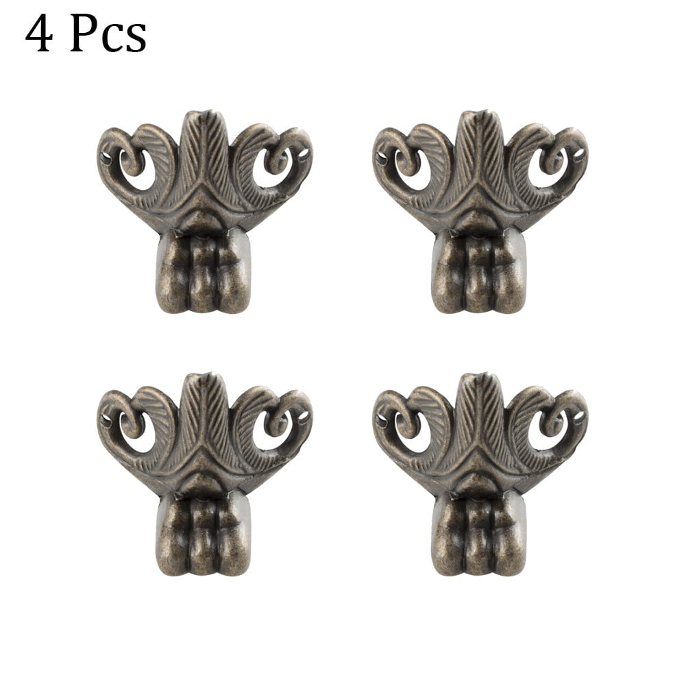Jewelry Box Wood Case Box Corner Brackets Decorative Feet Leg Retro ...