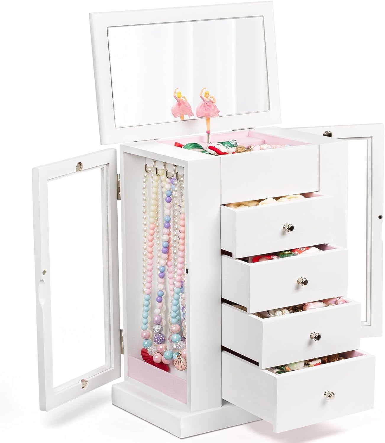 Music Jewelry Box for Girls, 5 Layer Musical Jewelry Organizer with ...