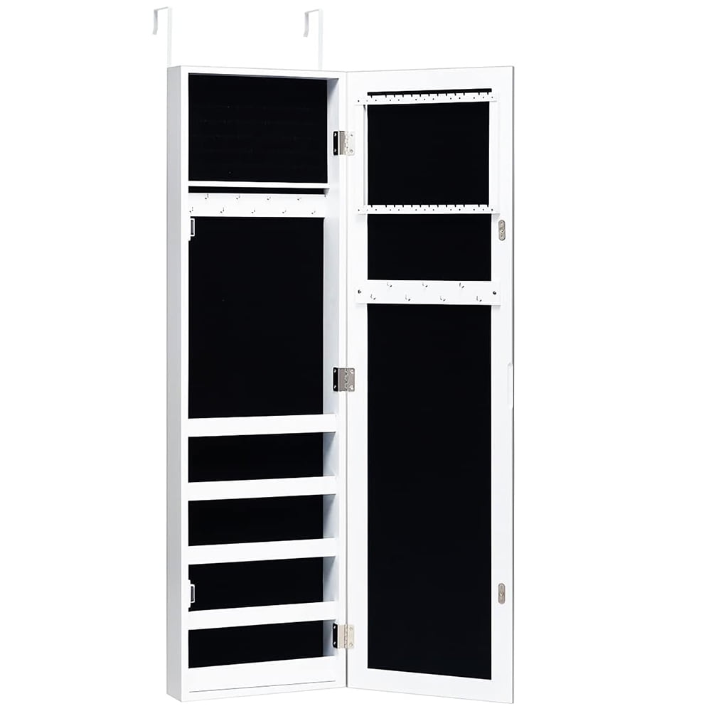 Jewelry Cabinet Armoire Door Wall Mounted, Full Length Mirror and 5 ...