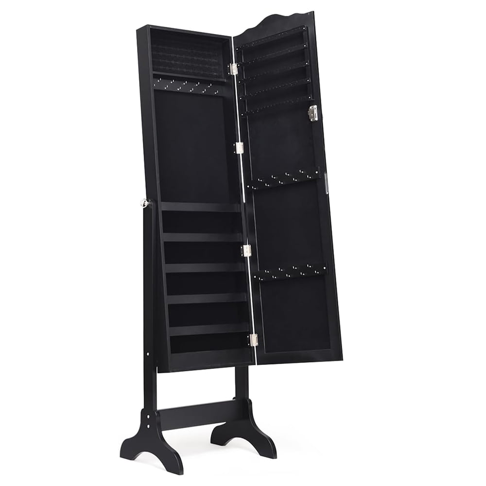 Jewelry Cabinet Armoire Lockable with Mirror, Standing Full Length ...