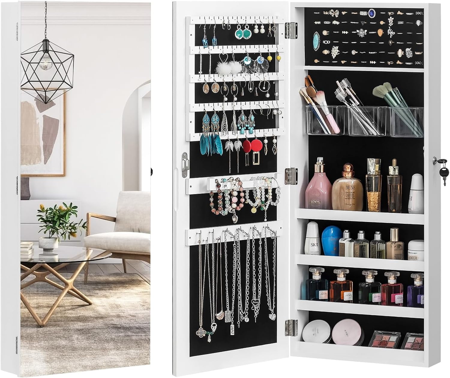 Jewelry Cabinet Fitting Mirror Cabinet,Jewelry Cabinet Armoire ...