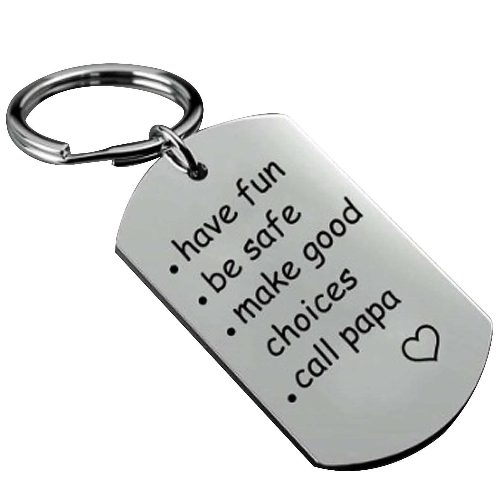 Jewelry Call Your Dad Papa Keychain Have Fun Make Good Choices Keychain ...