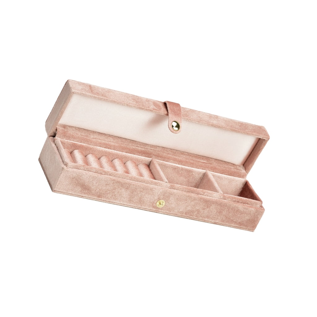 Jewelry Carrying Case with Dividers Velvets Storage Box for Small ...