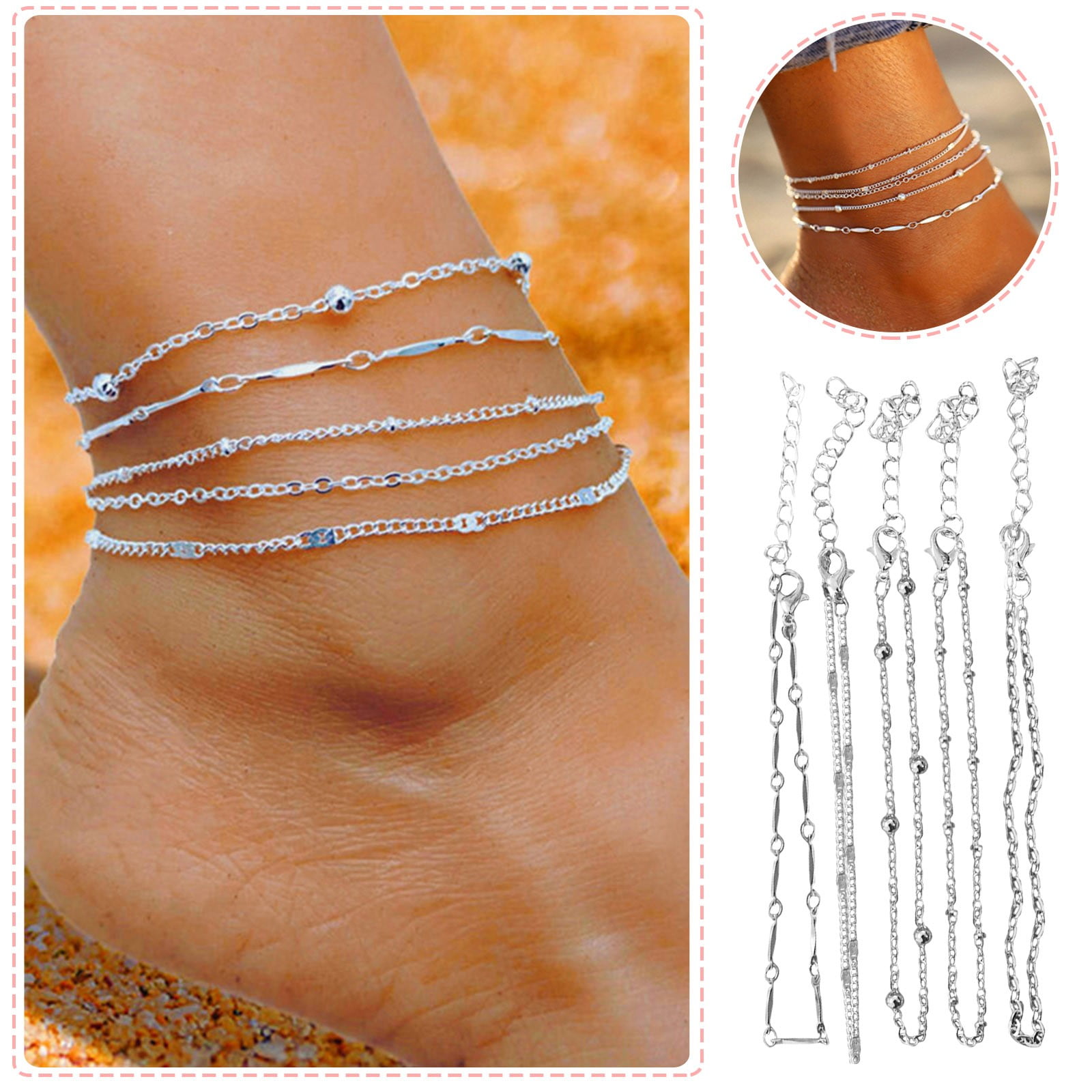 Jewelry Chain By The Foot Women's Fashion Light Feet Chain Creative ...