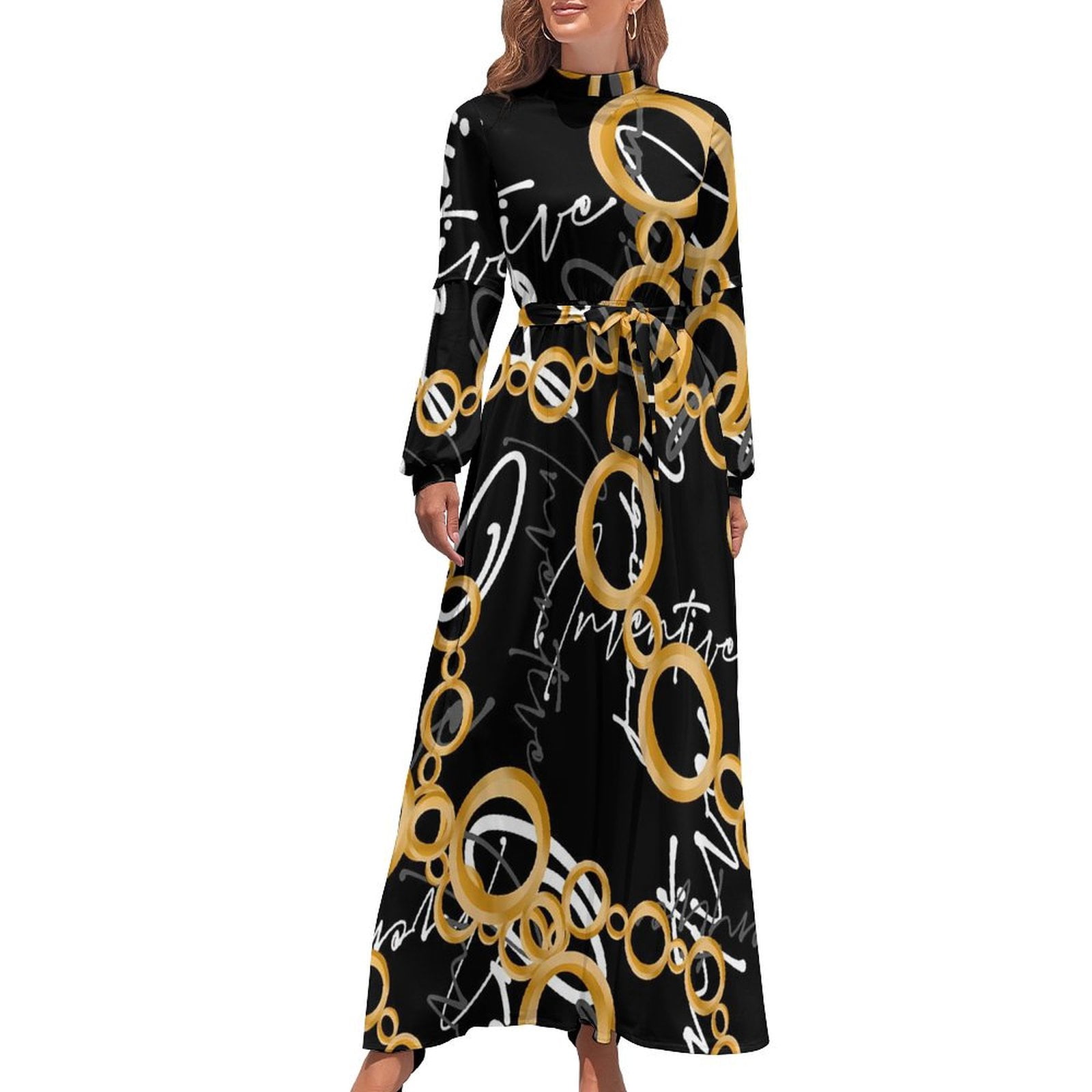 Jewelry Chains Dress Belts Print Sexy Maxi Dress Street Style Beach ...