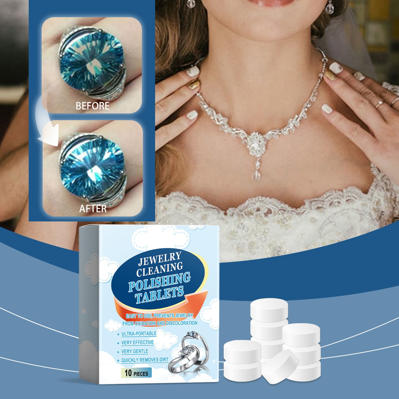 Jewelry Cleaning Tablets | Effervescent Jewelry Cleaner | Gentle ...