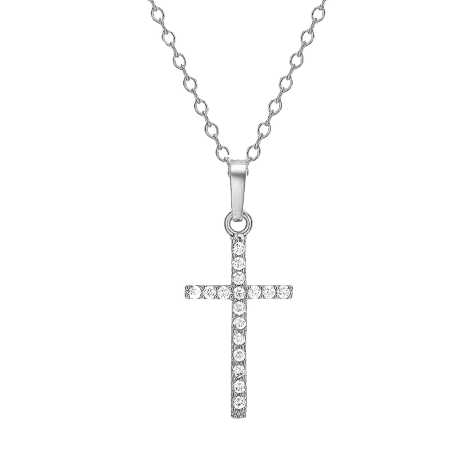 Jewelry Cross Diamond Zircon Necklace Necklace B, 1×Necklace Necklaces ...