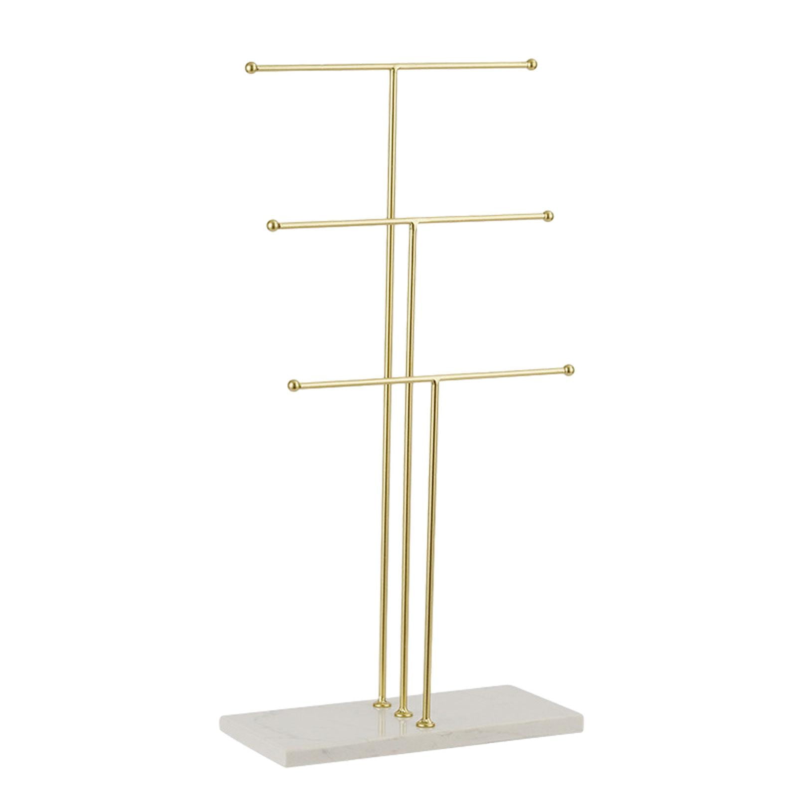 Jewelry Display Stand 3 Layer T Shaped Bars Jewelry Storage Rack for ...