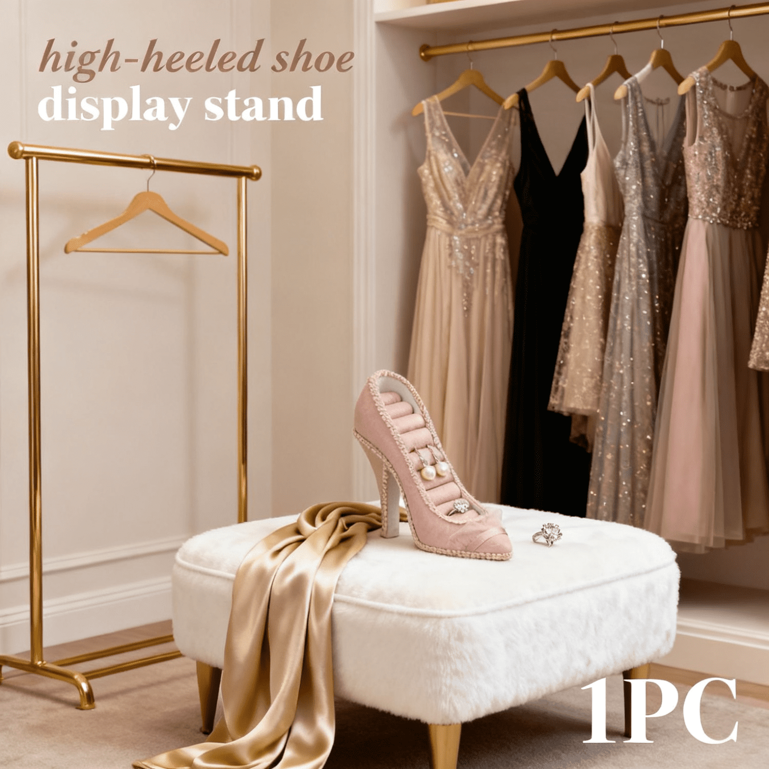 Jewelry Display Stand Organizer for Rings Earrings Necklaces Compact ...