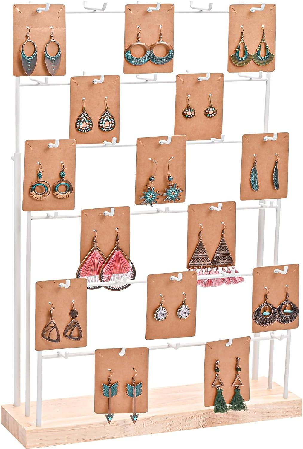Jewelry Display Stands for Selling, 30 Hooks Earring Holder Rack with ...