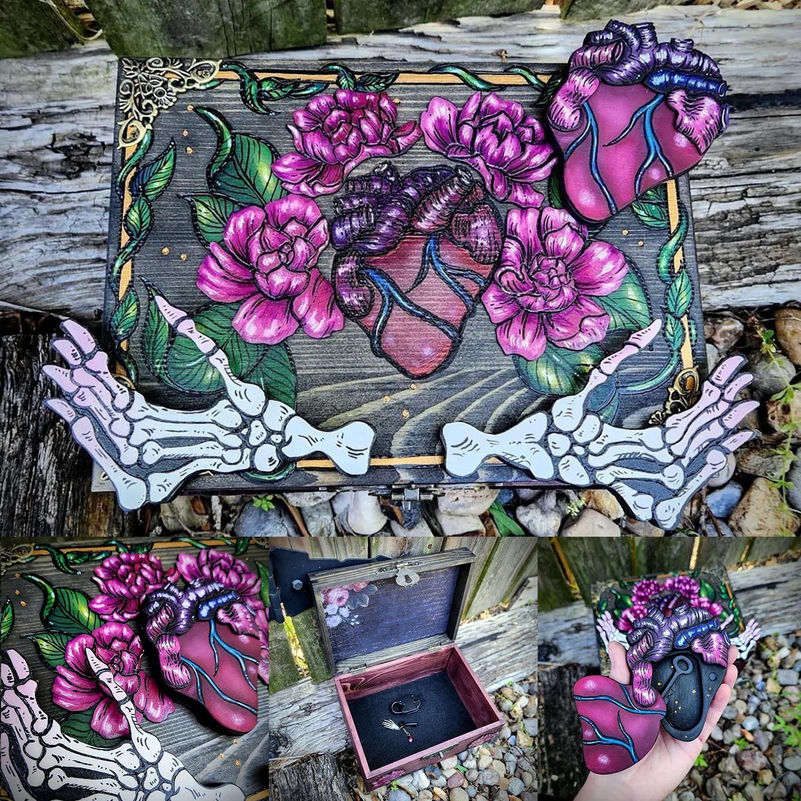 Jewelry Drawer Organizer Skeleton And Natural Hidden Keybox Unique ...