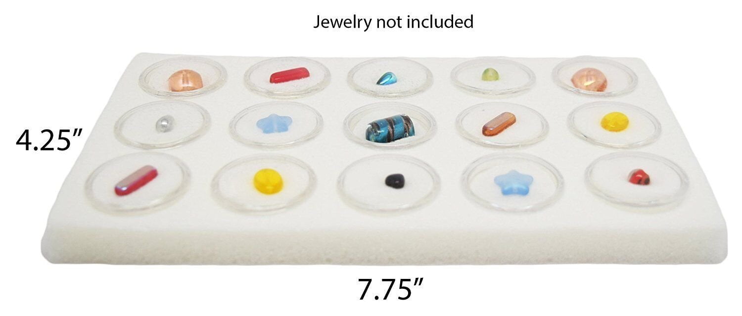 Jewelry Gemstone Foam Round Gem Jar Liner Display Tray Insert - Walmart.com