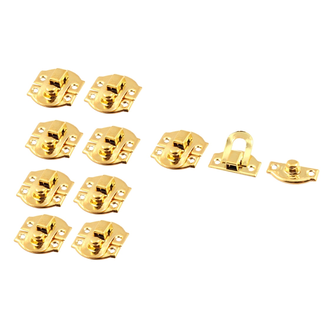 Jewelry Gift Box Metal Buckle Latches Catch Toggle Hasp Gold Tone 10 ...