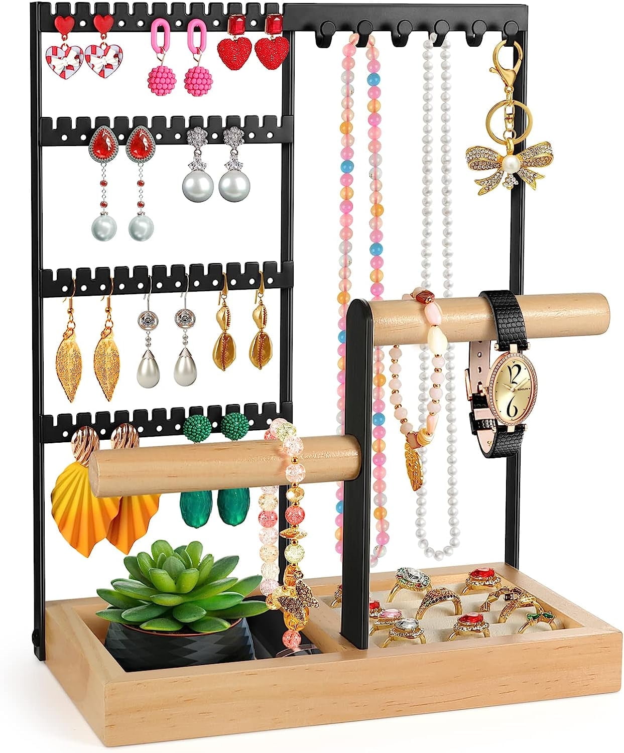 Jewelry Holder Earring Holder Display 5-Tier Jewelry Towers, Jewelry ...